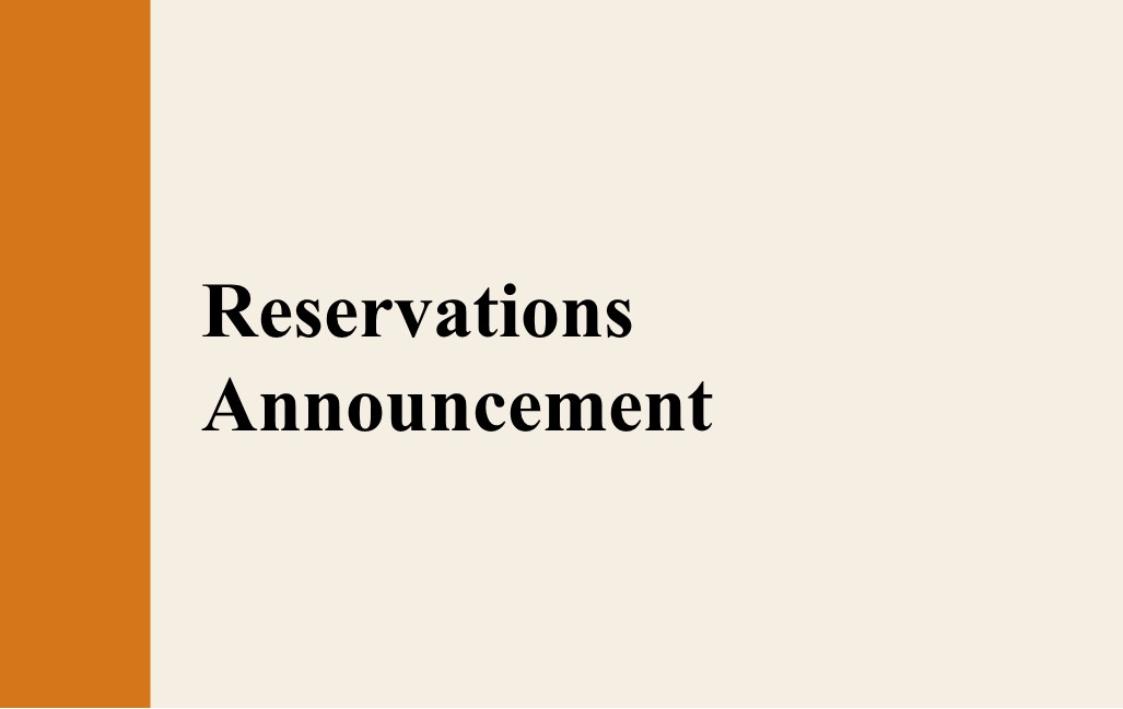 【Reservations Announcement】 - Grand View Resort Beitou